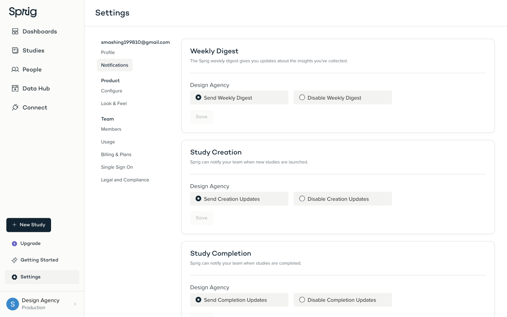 Sprig | UI, UX Design | SaaS | Application Design | saas ui